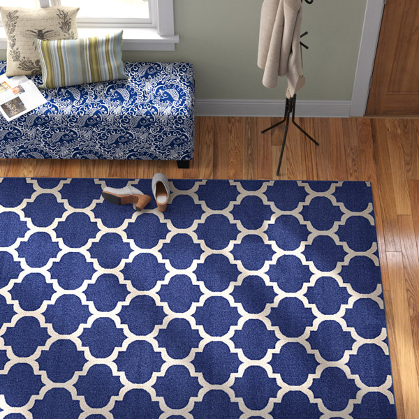 Blue-pattern-rug | Wayfair